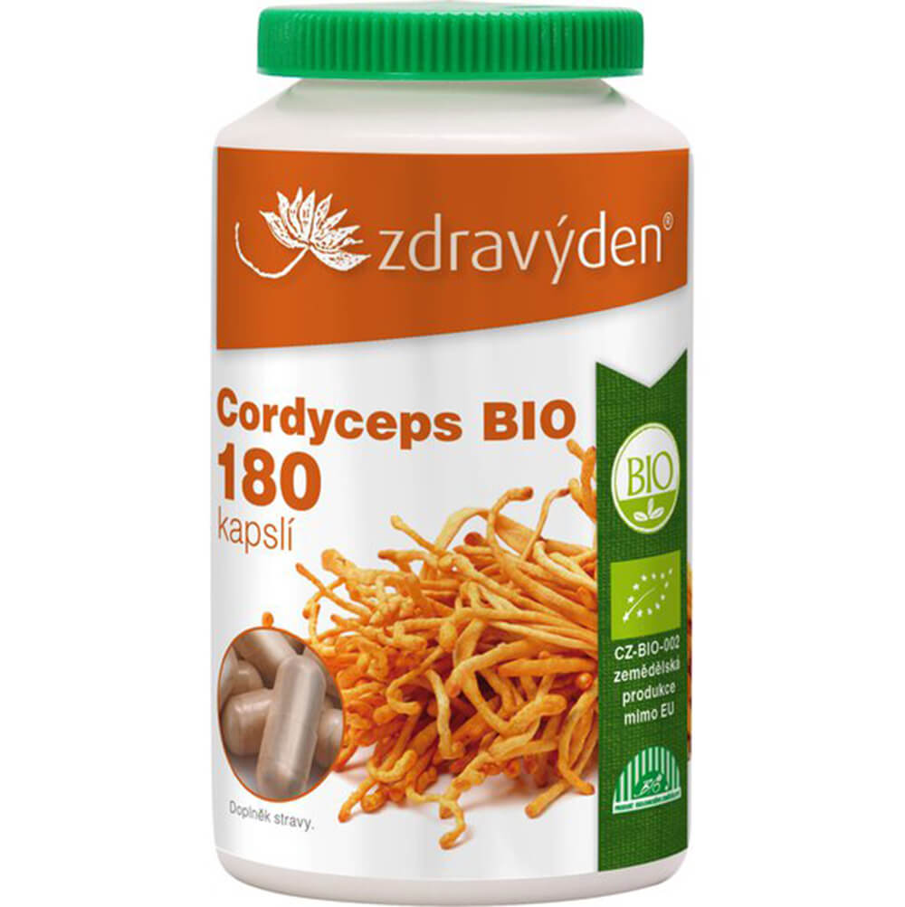 Zdravý den Cordyceps BIO 180 kapslí - U Kubíčka