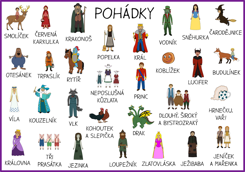 Pohádkové postavy - Obrázky pro děti | UnoDuo.cz