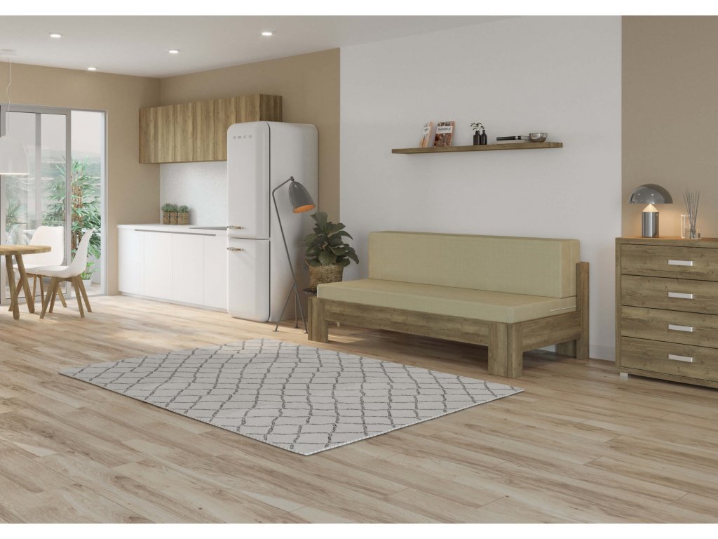 ALEXA rozkládací postel bez područek s úložným prostorem