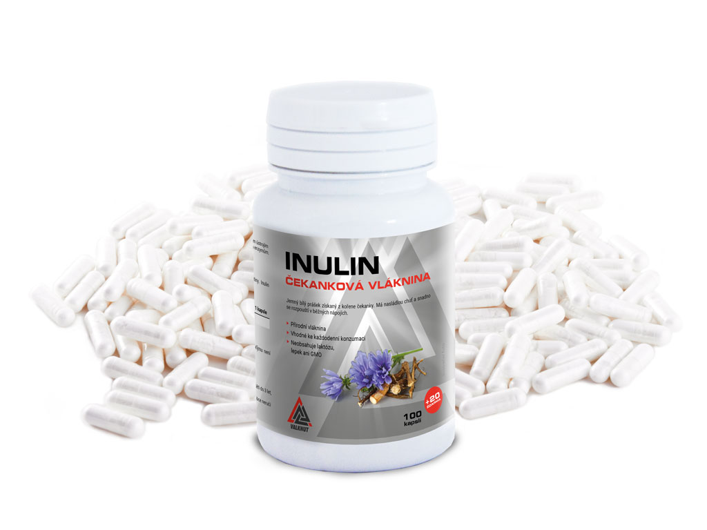Inulin Čekanková Vláknina VALKNUT 120 kapslí - Valknut.cz