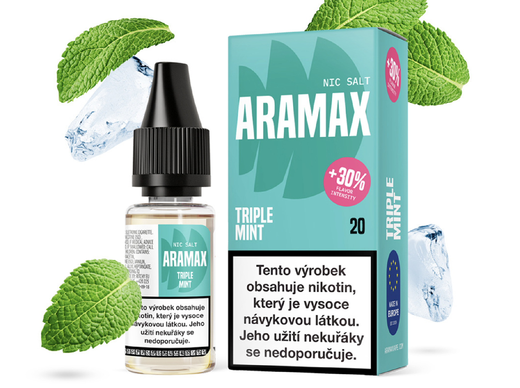 Aramax Salt - Triple Mint (Máta s mentolem) 10ml | Vapoo.cz