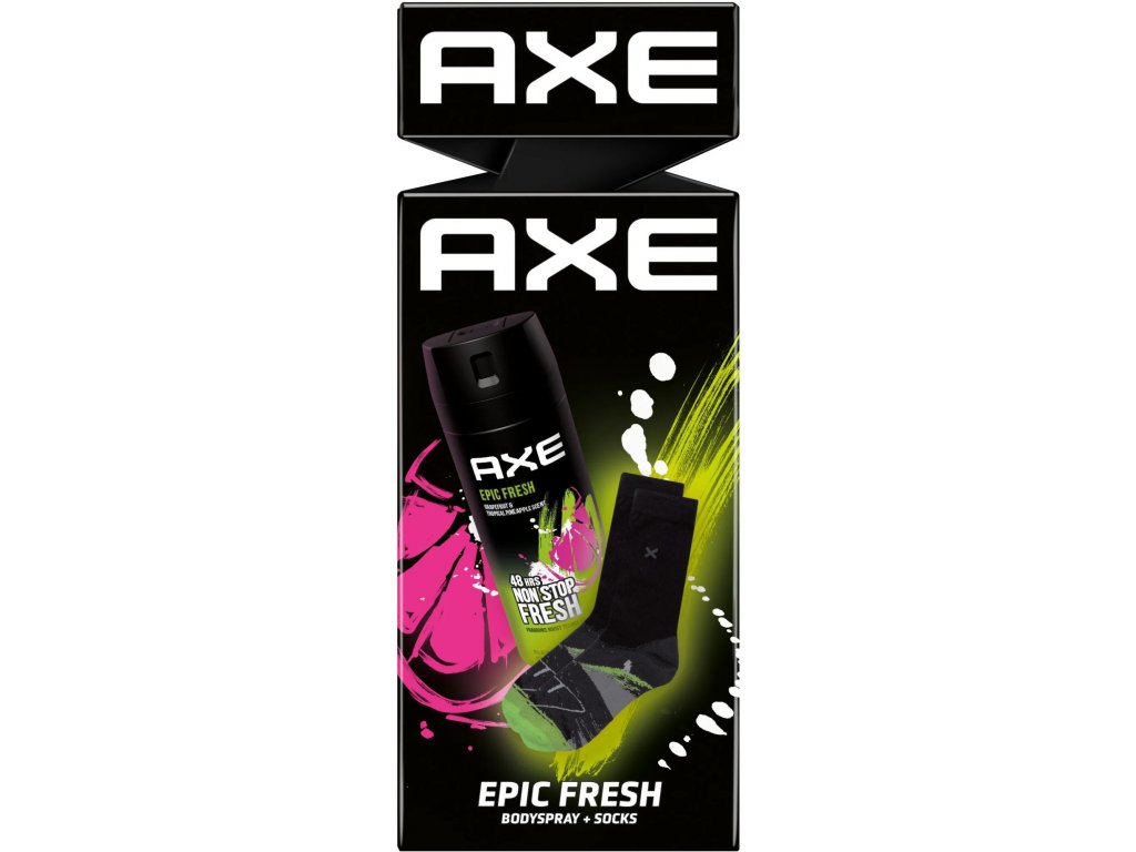 Axe Epic Fresh dárková sada deodorant s ponožkami - VELDRO