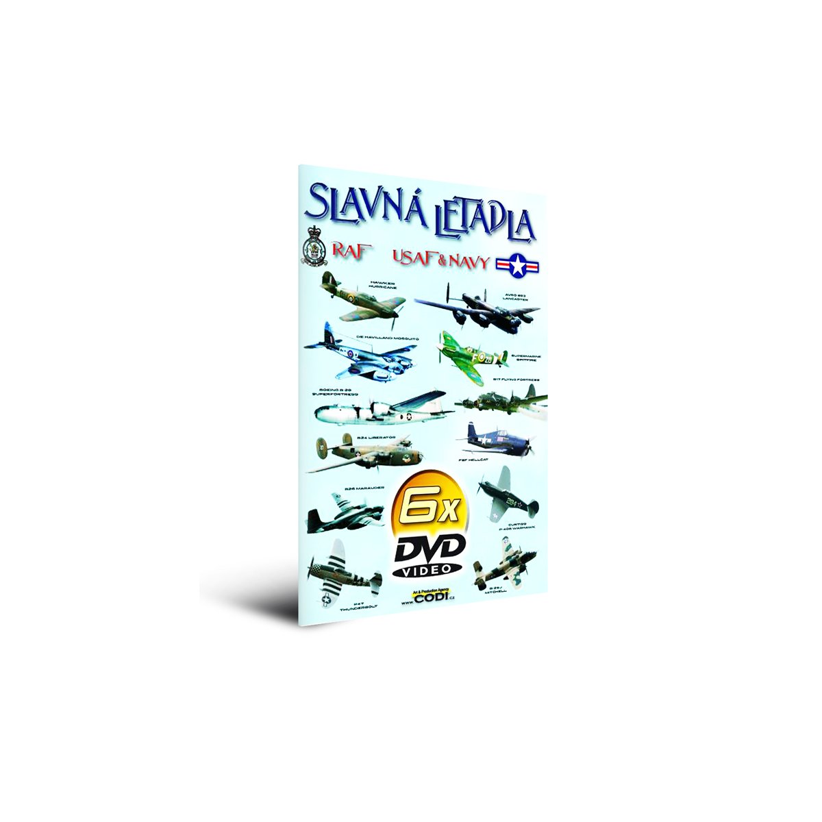 Slavná letadla RAF + USAF & NAVY - 6 DVD - Velký Košík