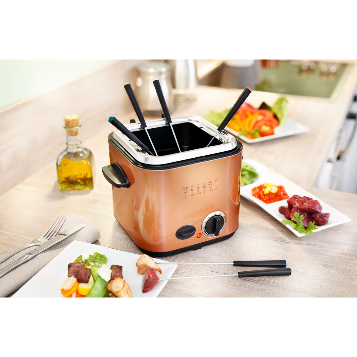 2 v 1: Mini fritéza s fondue, 1,2 l - Velký Košík