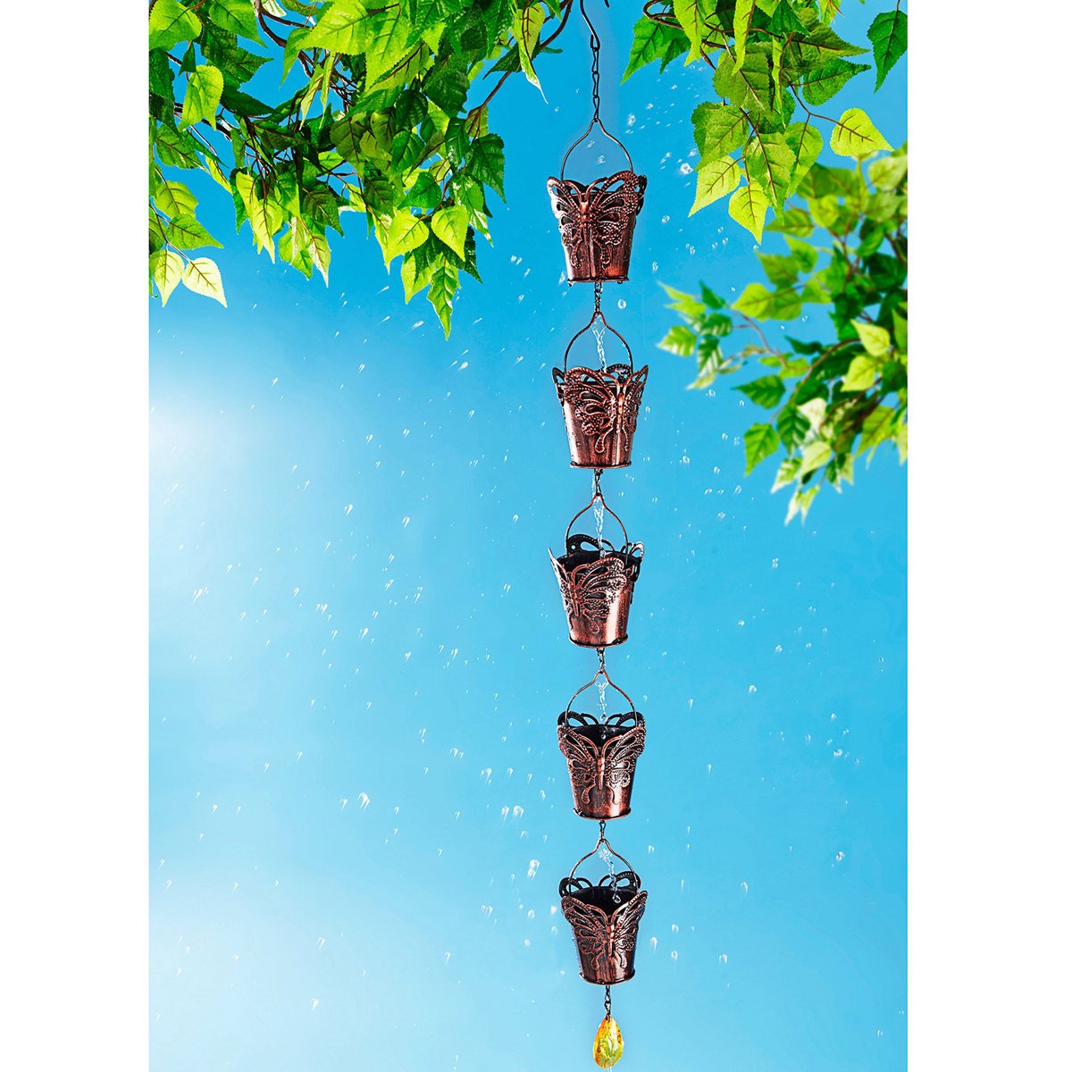 Dešťový řetěz kyblíčky - Velký Košík