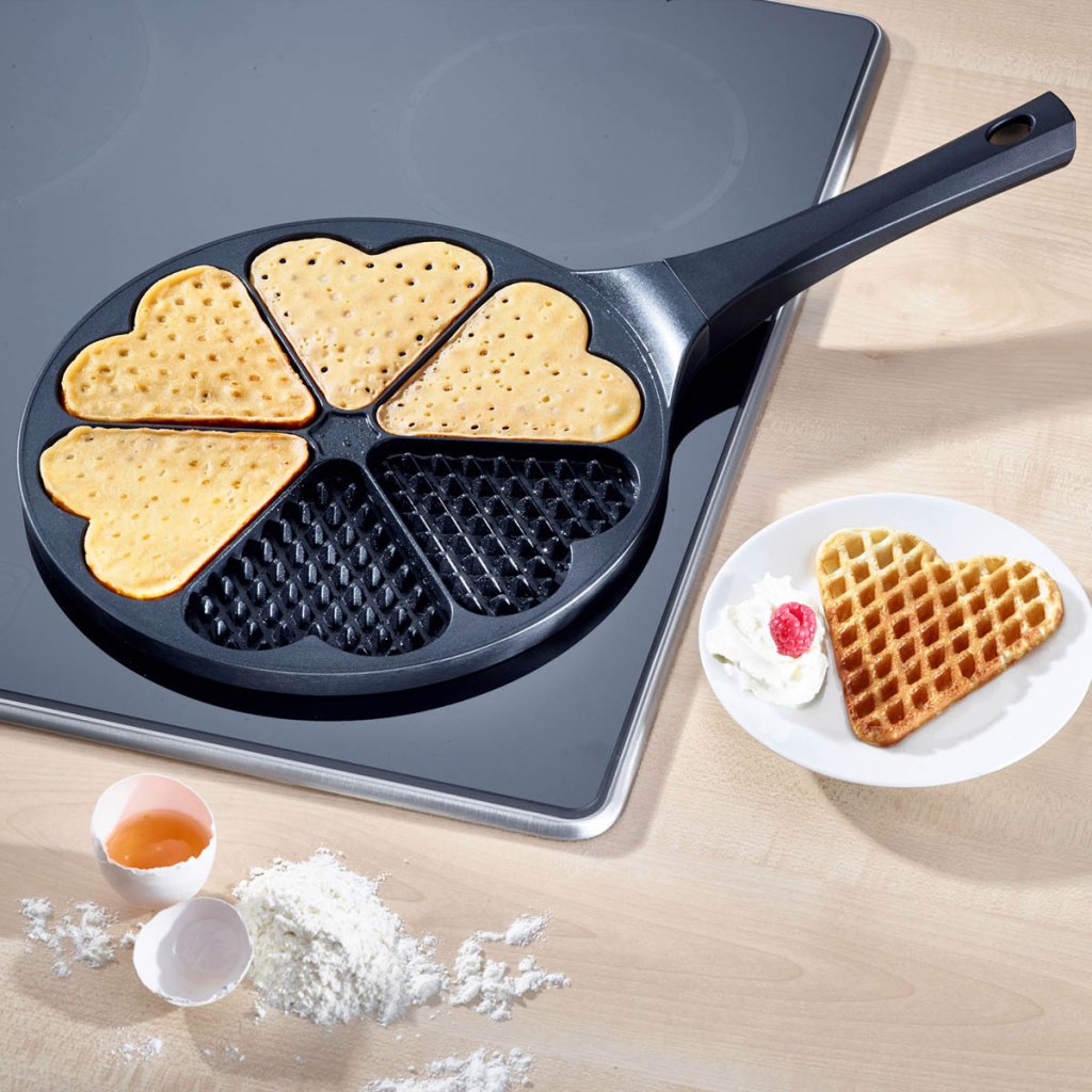 Pánev na waffle - srdce - Velký Košík