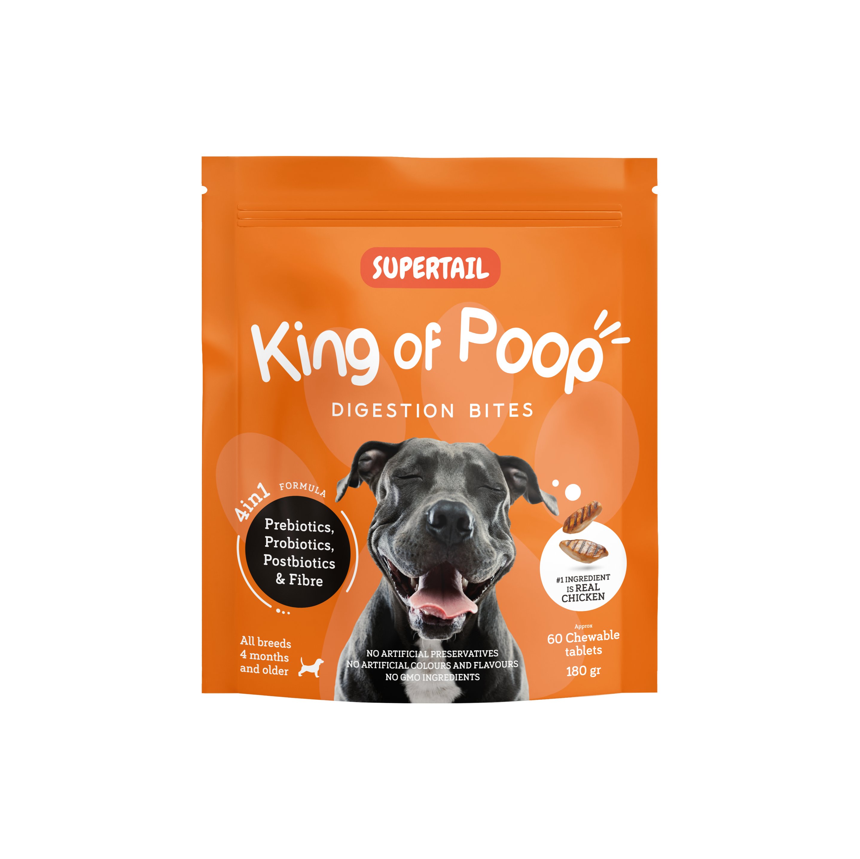 Supertail King of Poop Probiotika pro psy 60ks - Vet-shop
