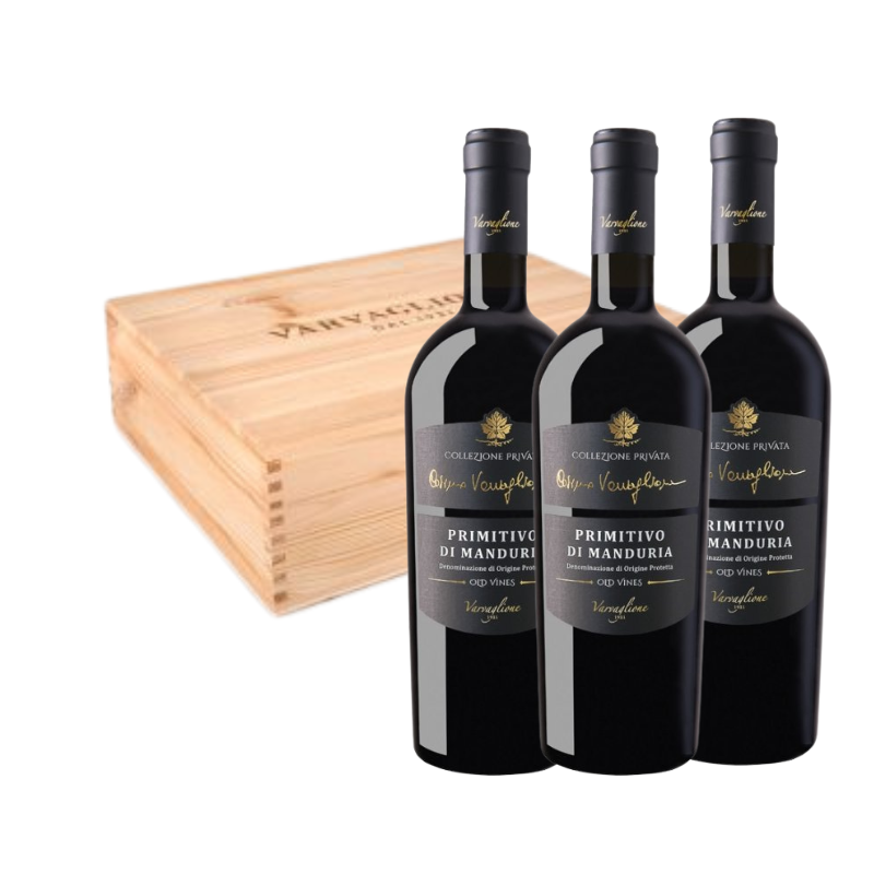 Primitivo di Manduria DOP Collezione privata 3 Wood box 2020 - Vini ...
