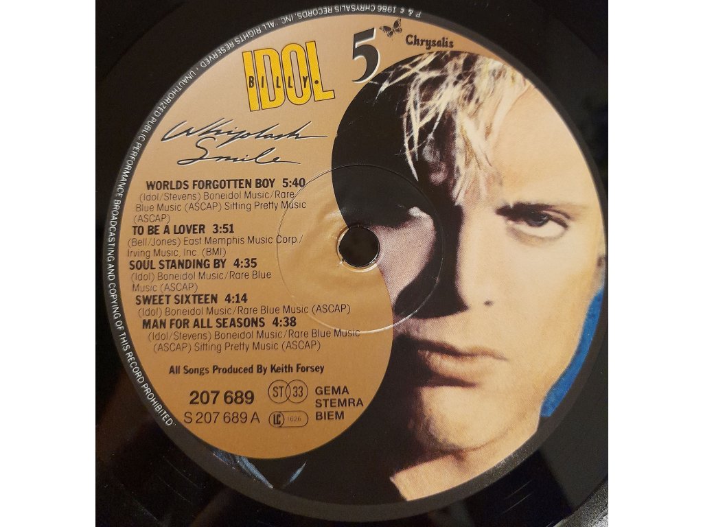 Billy Idol - Whiplash Smile - Vinyl Forever