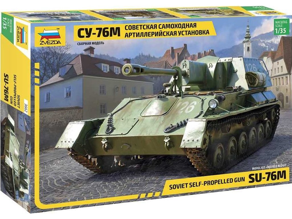 Zvezda - Su-76 Sovětské samohybné dělo, Model kit military 3662, 1/35 ...