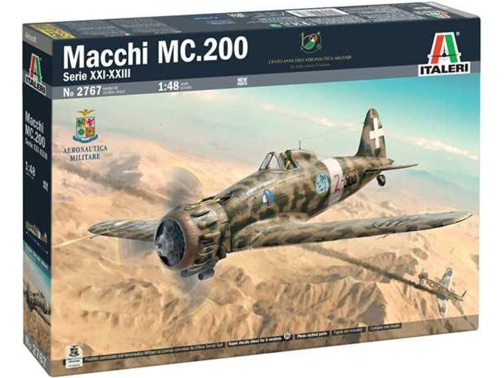 Italeri - Macchi MC.200 XXI serie, Model Kit letadlo 2767, 1/48 ...