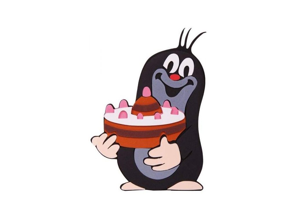 Pěnová dekorace- Krtek s dortem - Výtvarné hračky