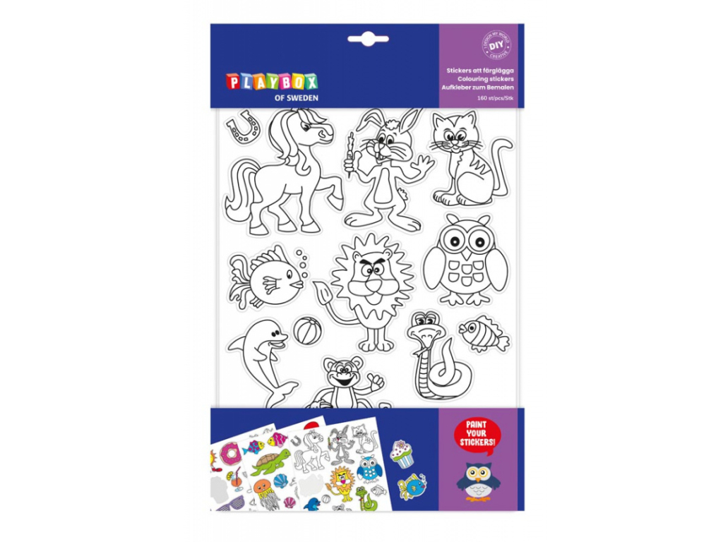 Samolepky - k vybarvování , 160 ks - Výtvarné hračky