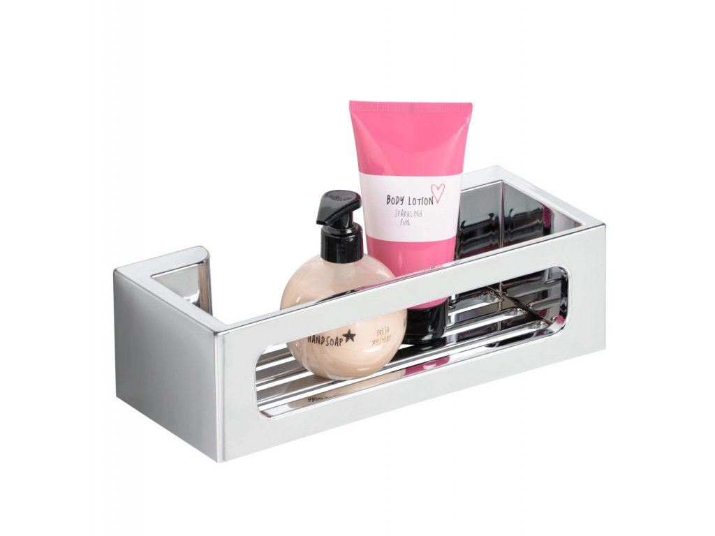 Koupelnová police BRALIA, Turbo-Loc, stříbrná, WENKO - wenko-shop.cz