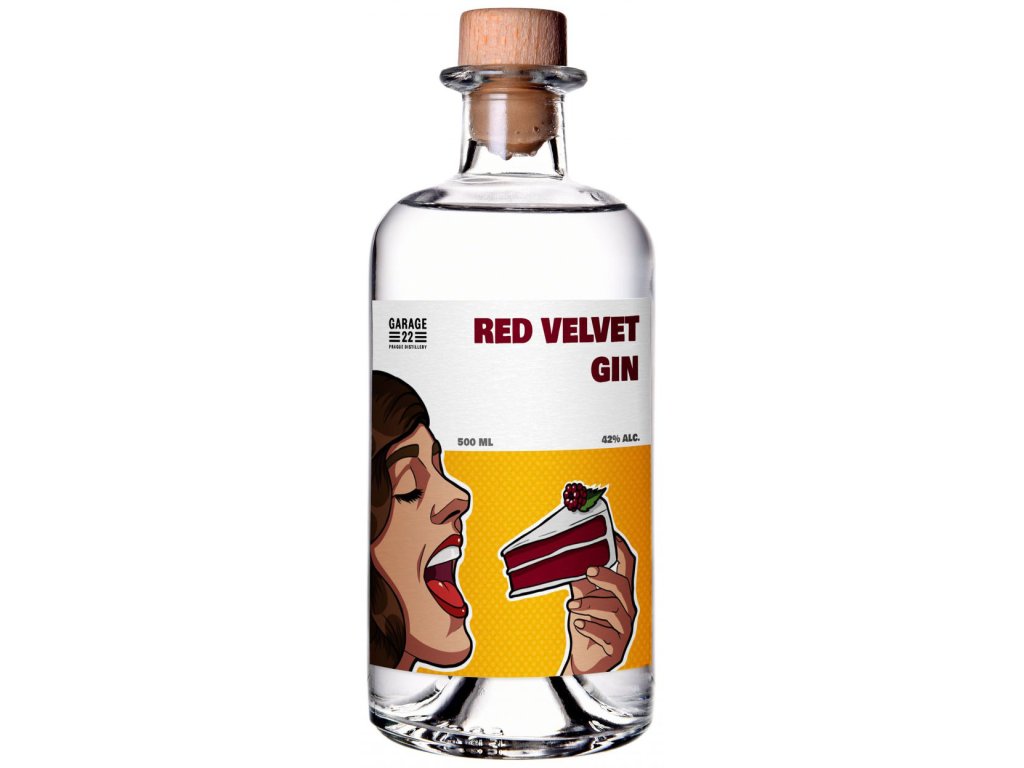 Garage 22 Red velvet Bruneta craft Bohemian gin, 42%, 0,5l - Winehouse.cz