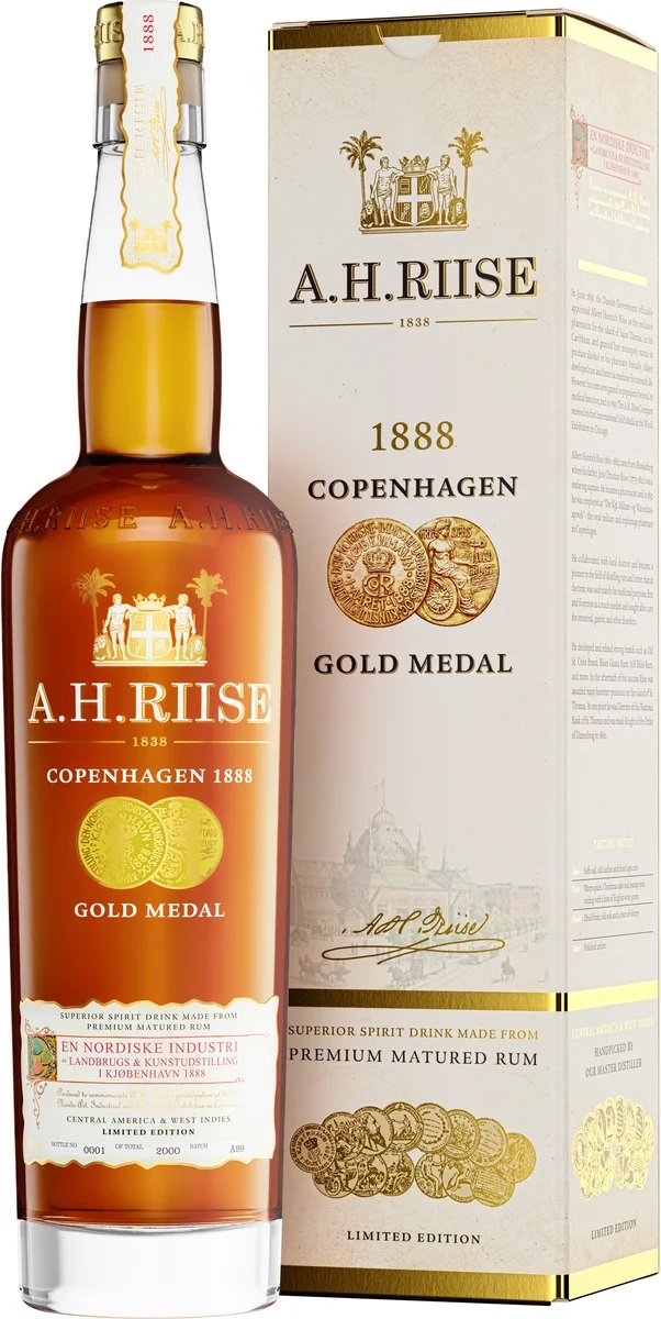 A.H.Riise 1888 Copenhagen Gold Medal Rum, 40%, 0,7l - Winehouse.cz