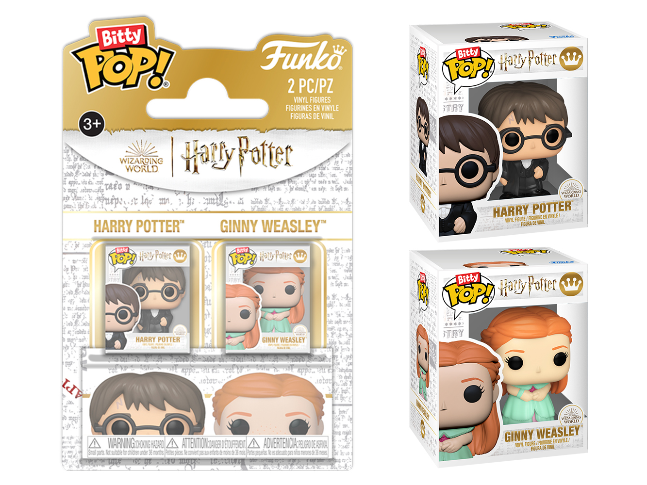 Harry Potter Bitty Pop! Harry Potter & Ginny Weasley 2-Pack | Wizardo