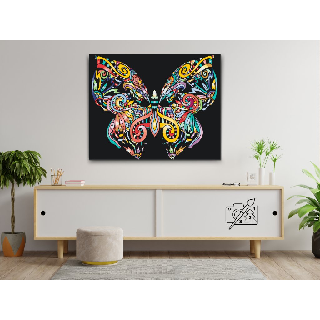 Malowanie po numerach - Motyl mandali - Wymalujtosam.pl Malowanie po numerach - Motyl mandali - Wymalujtosam.pl