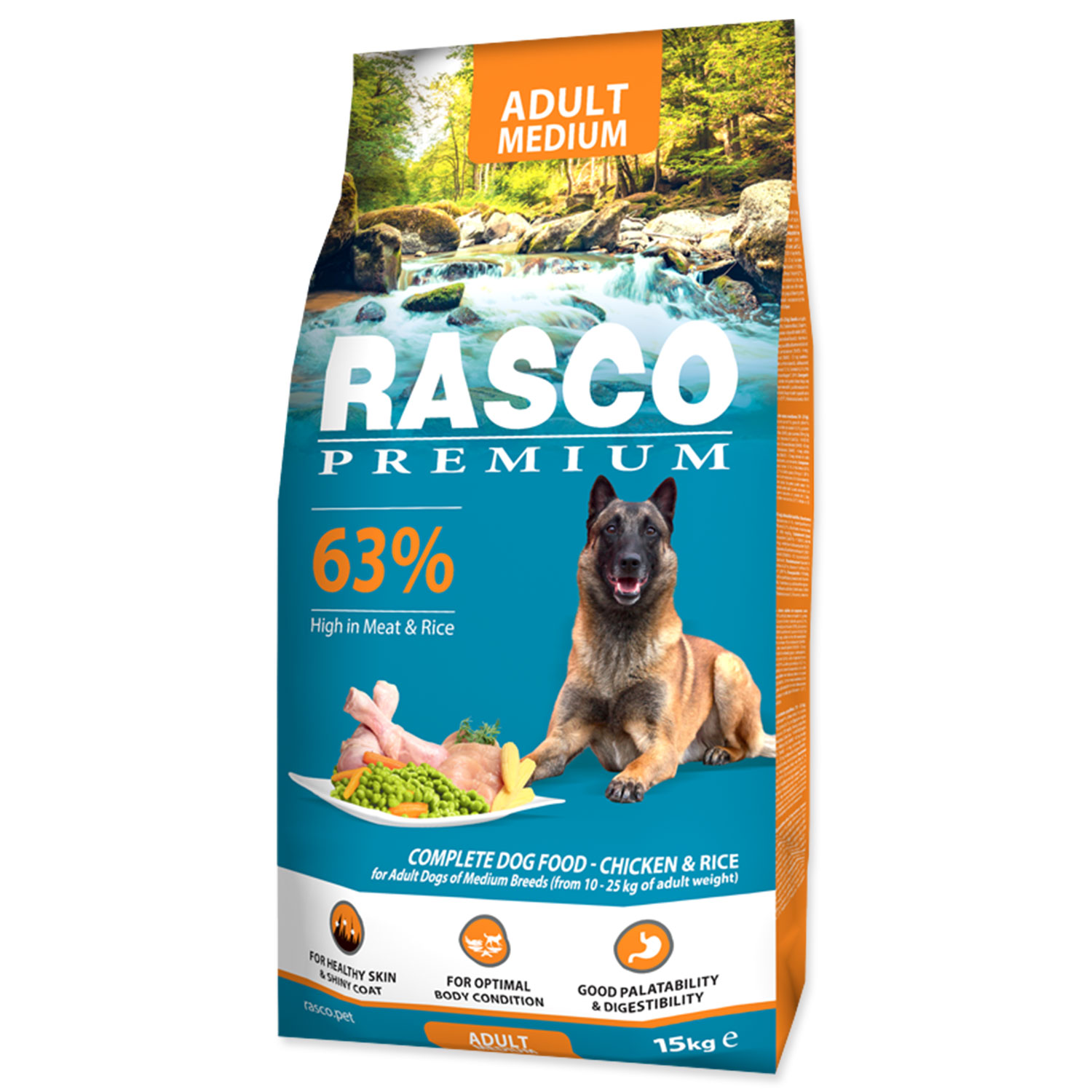 UVP RASCO Premium Adult Medium 15kg - yanashopzvieratkam.sk