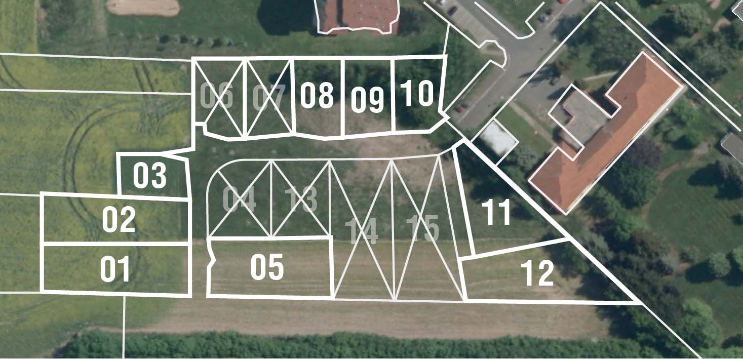 Nabídka pozemků - Zahrádky Chrudim