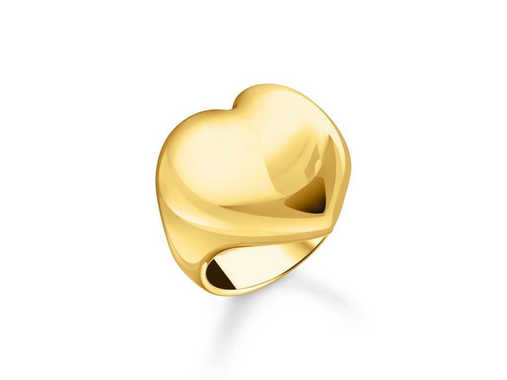 Thomas Sabo TR2471-413-39-58 Bold - Gold-plated prstýnek in Heart Shape ⇒ 5 390 Kč - Prsteny ...