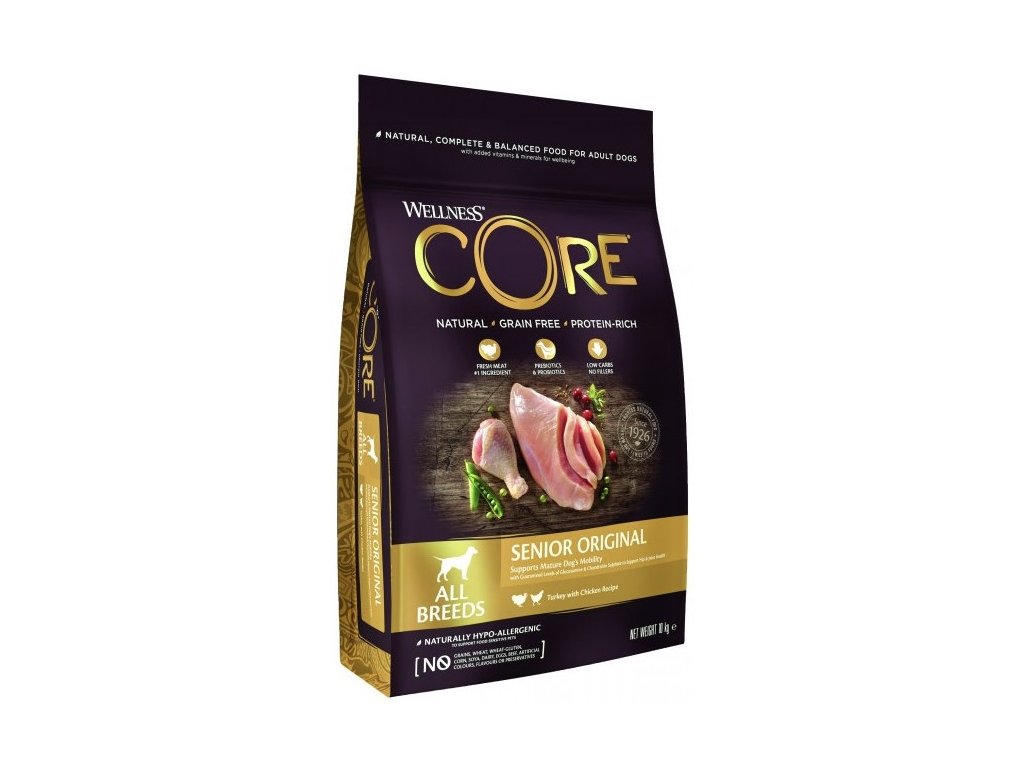 Wellness Core Dog Original Senior All Breeds krůta a kuře 10kg ...