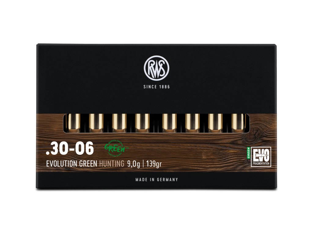 30-06 Spr. RWS Evolution Green 9g (139gr) 20 ks | ☀️ Zbraně a střelivo Šubrt